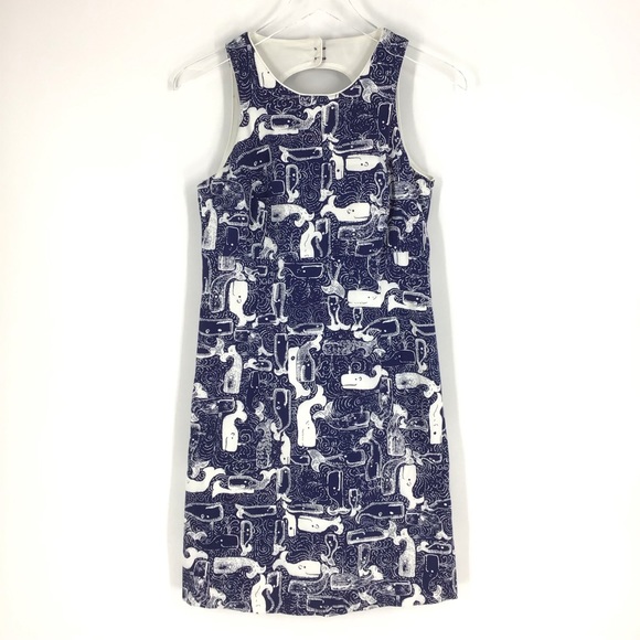 Key West | Dresses | Key West White Navy Whale Print Dress | Poshmark